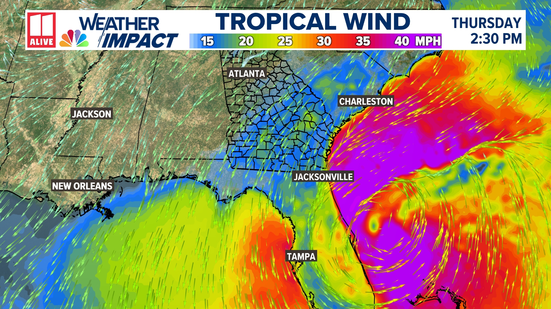 Georgia coast under tropical storm watch | Hurricane Milton | 11alive.com