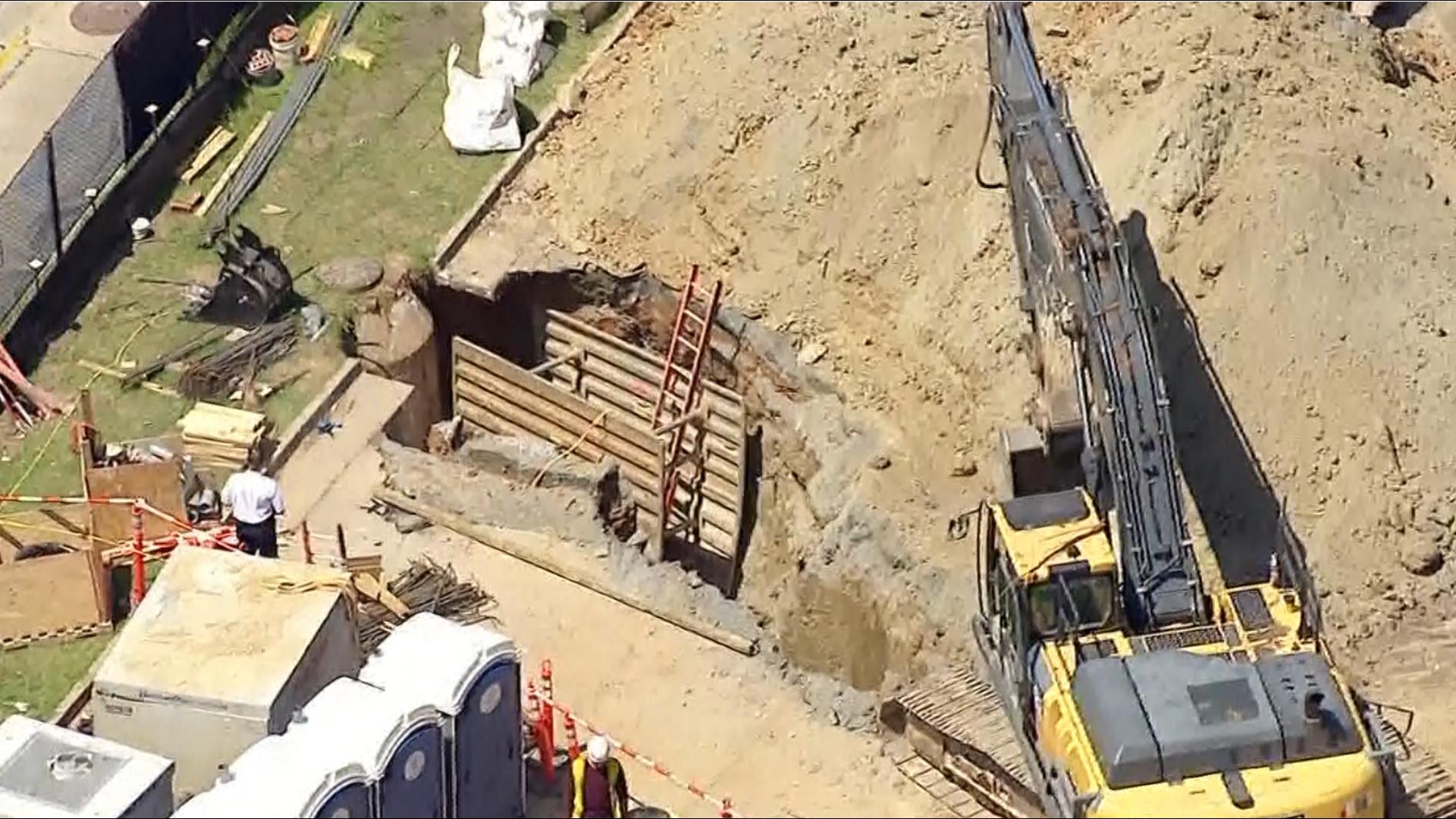 Construction worker hurt in trench collapse Peachtree St | 11alive.com