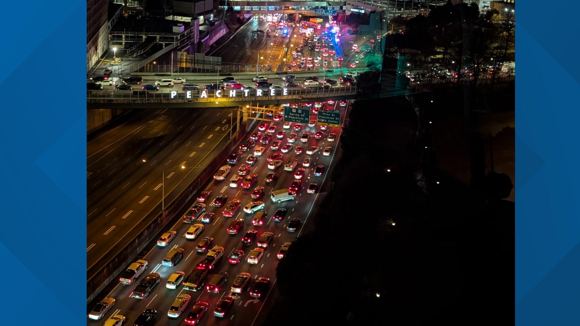 Downtown Connector police activity, lanes blocked | 11alive.com