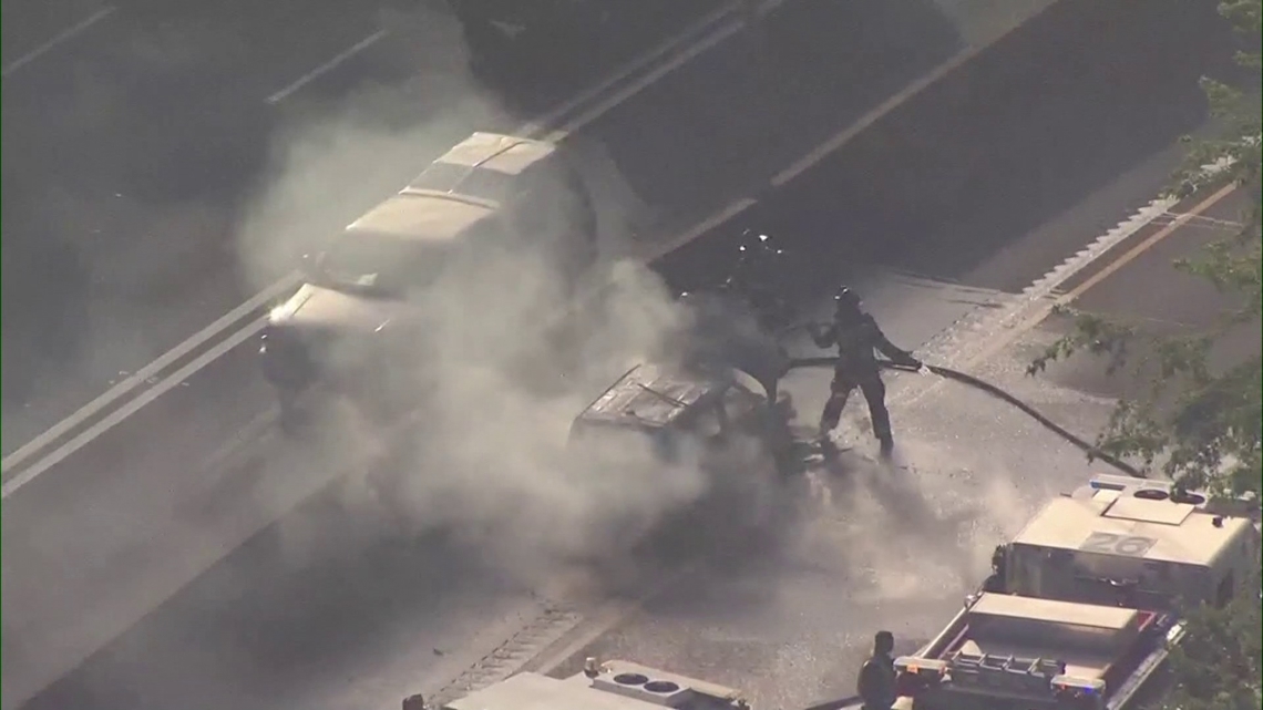 Atlanta traffic updates | Car fire on I-75 in Fulton County | 11alive.com