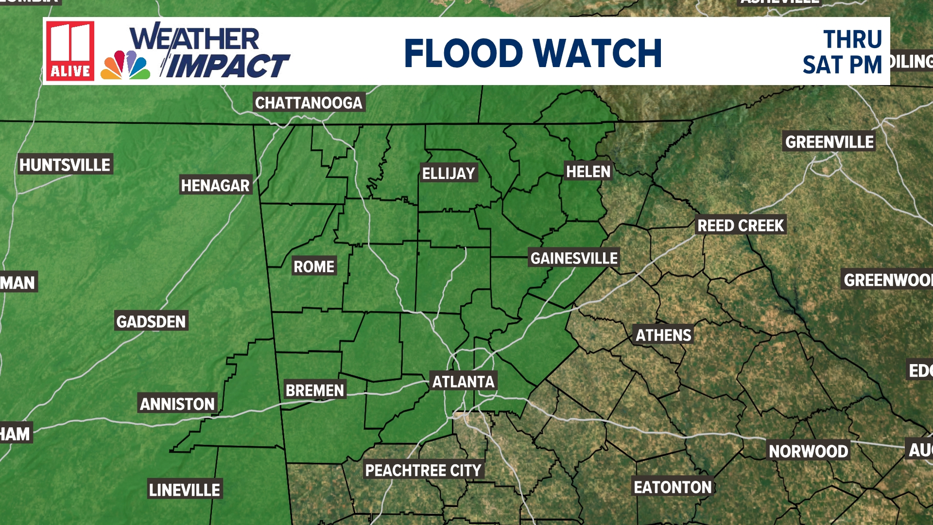 WEATHER IMPACT ALERT | Heavy rain, low severe threat through Saturday ...