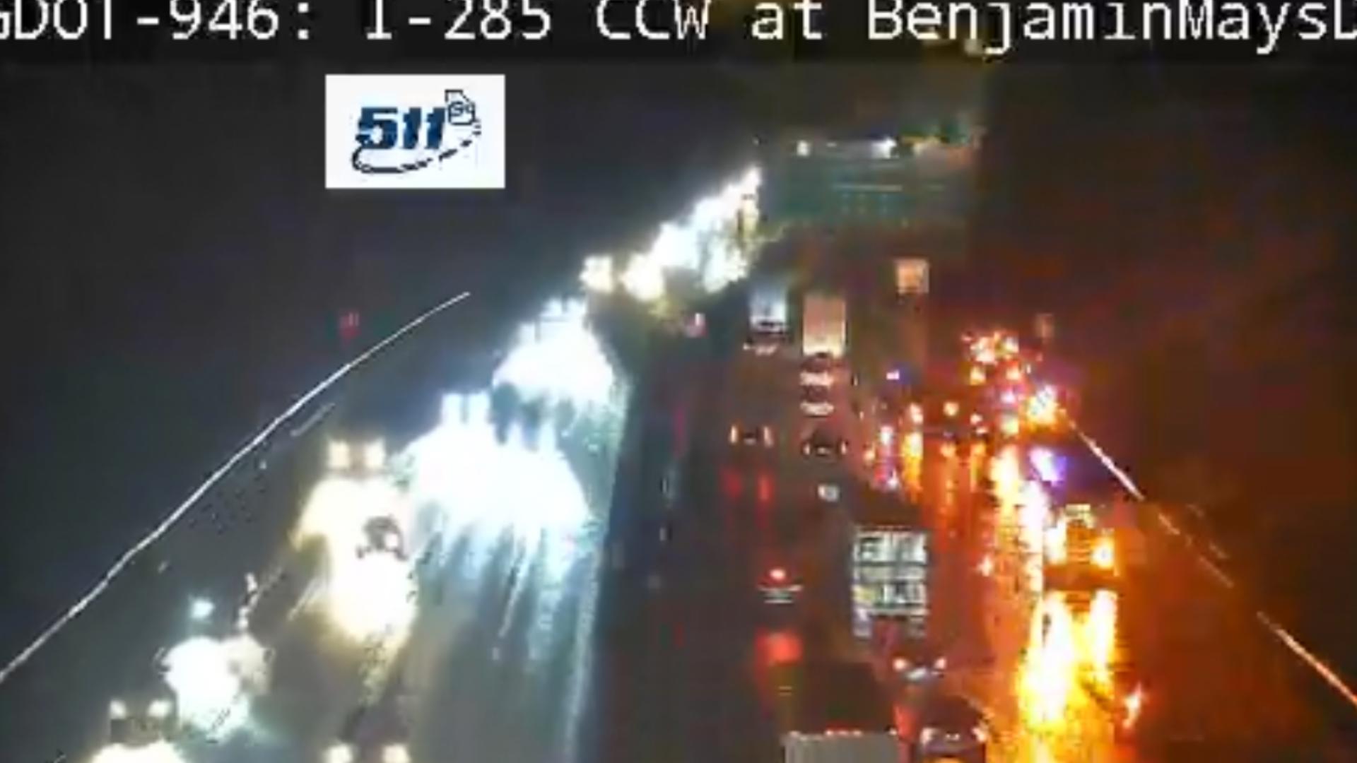TRAFFIC: Delays on I-285 North following crash on Atlanta Westside ...