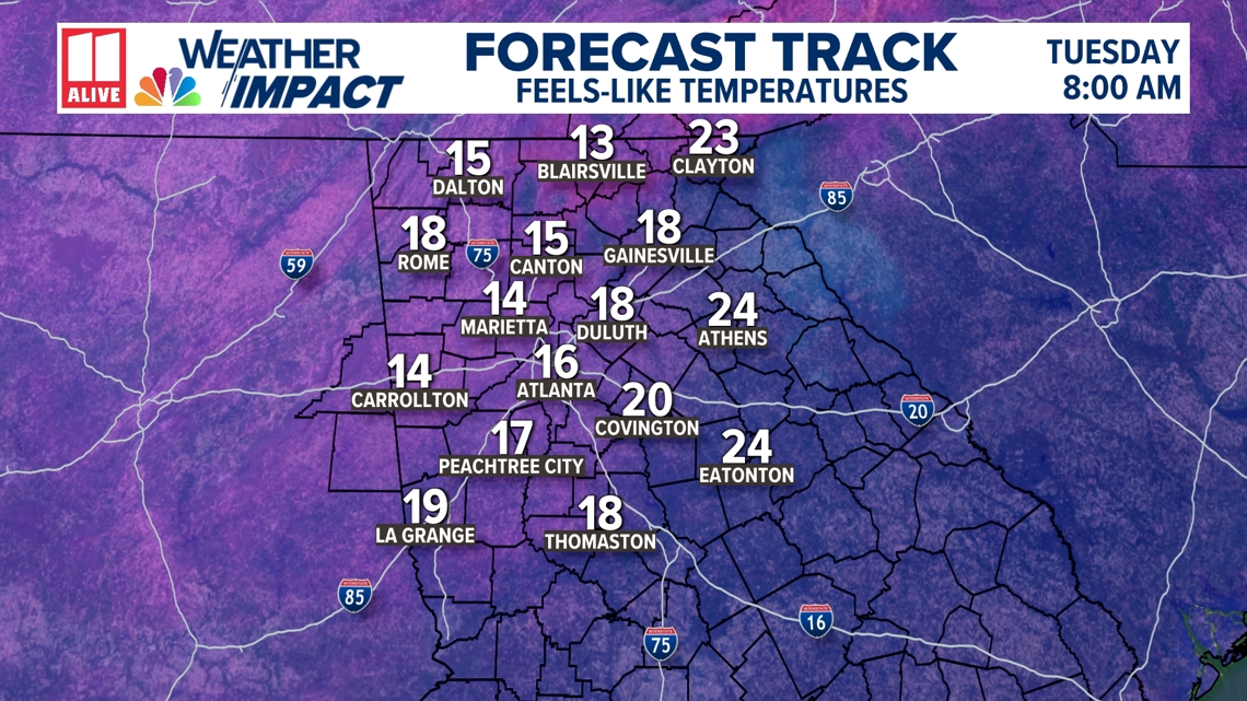 Atlanta weather forecast | Cold air set to move in | 11alive.com