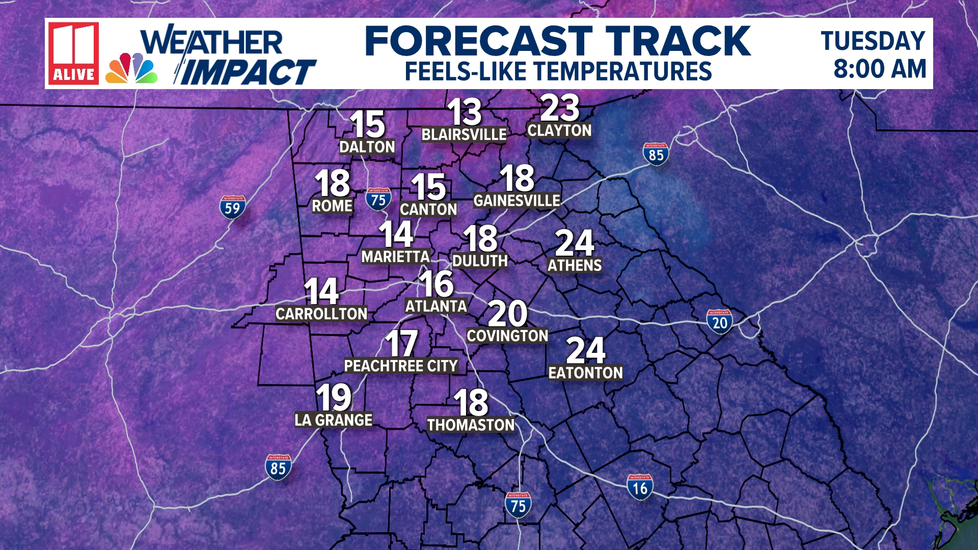 Atlanta weather forecast | Cold air set to move in | 11alive.com