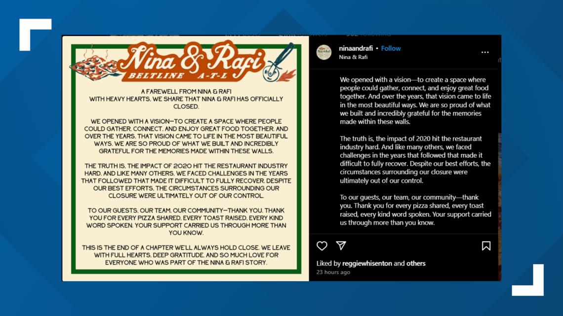 Nina & Rafi closes on BeltLine, sold to Eclipse di Luna group | 11alive.com