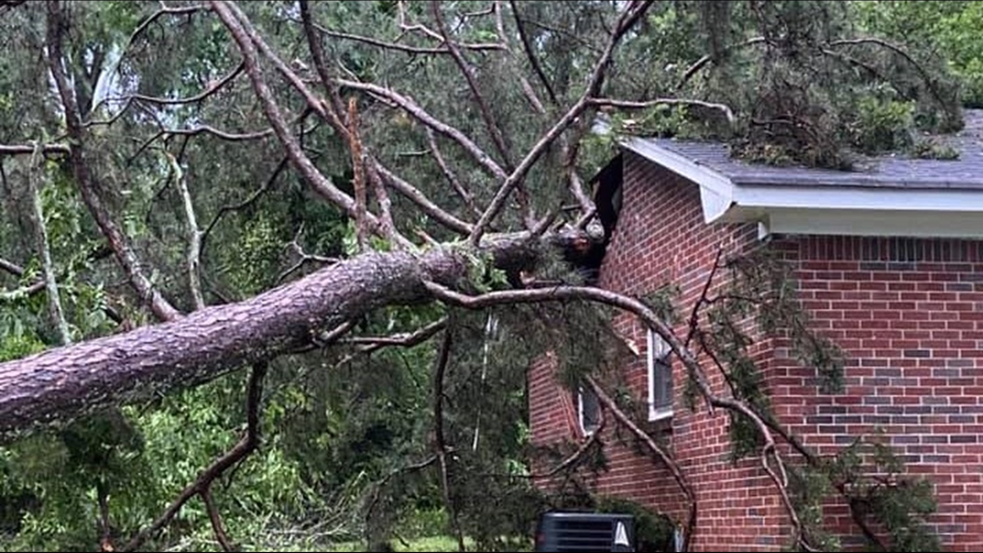 Conyers storm damage on Monday likely not a tornado | 11alive.com