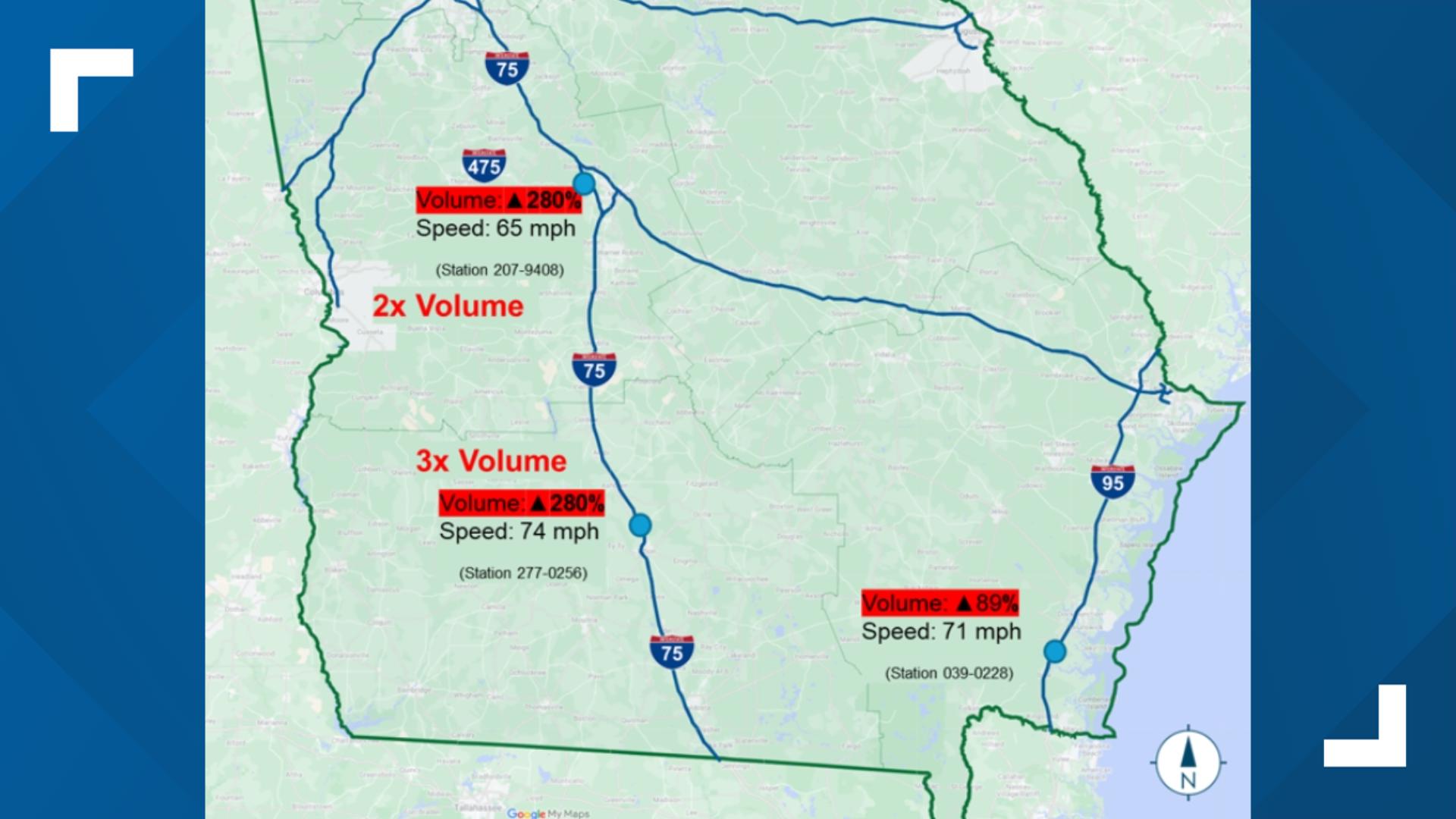 Traffic on 75 north | Hurricane Milton evacuations | 11alive.com