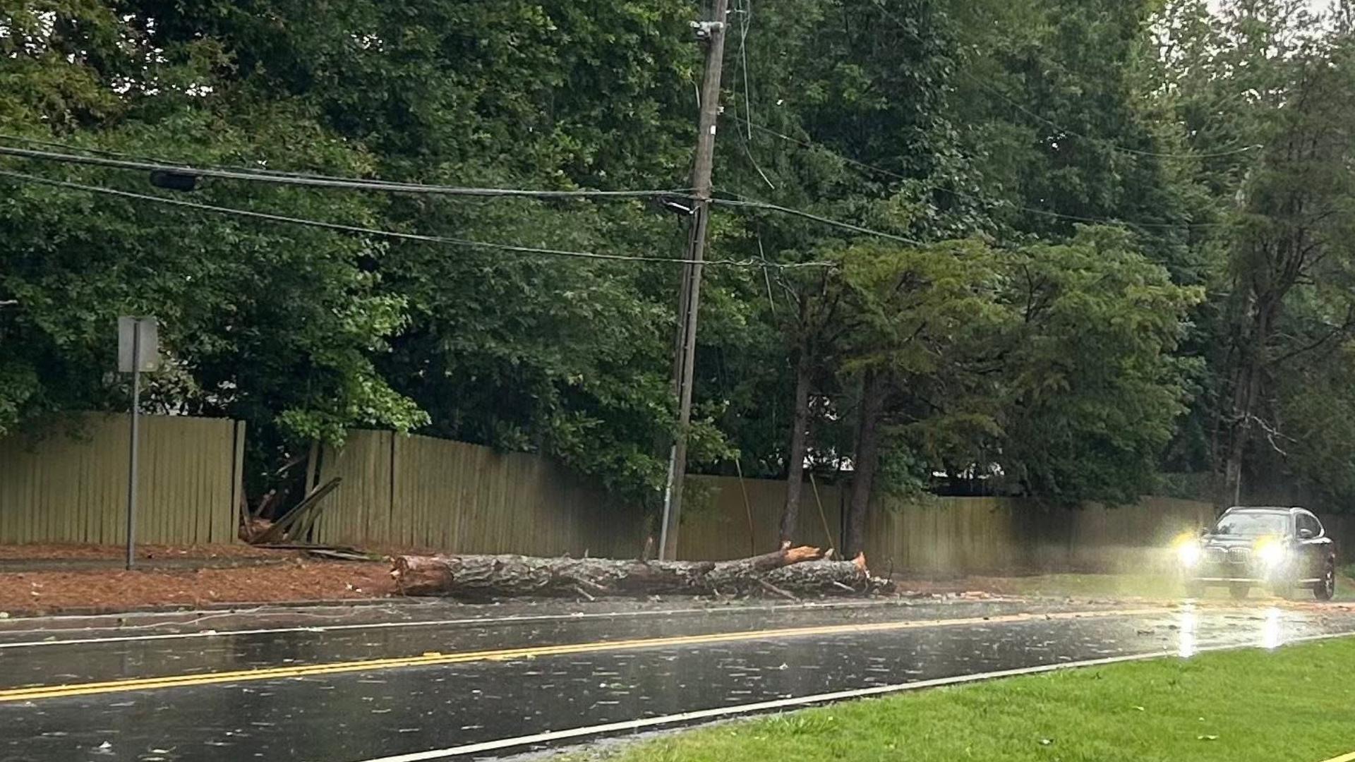 Tracking downed trees, power lines in north Georgia after storms ...