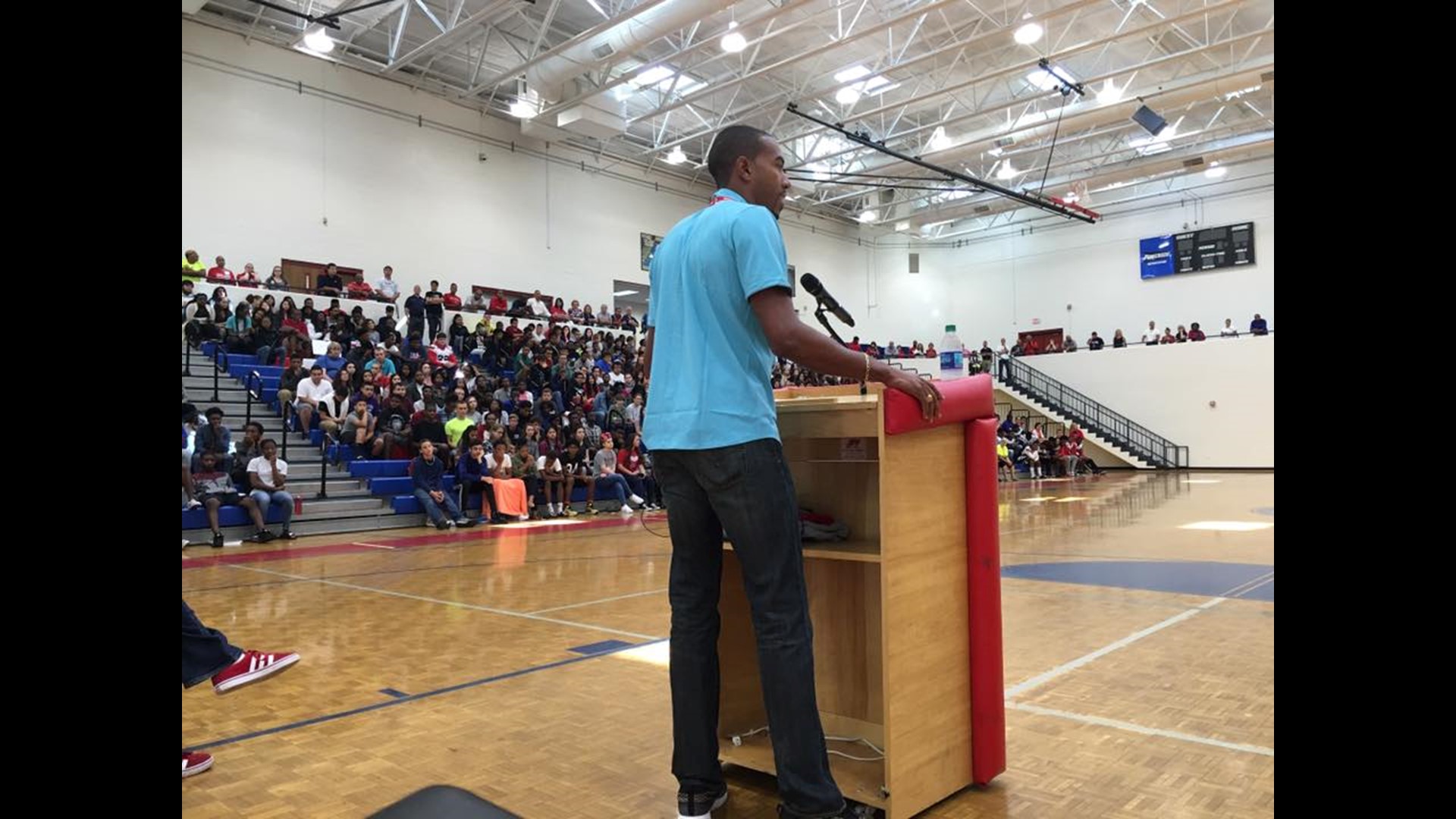 Christian Taylor goes back to old stomping ground to share his Olympic ...