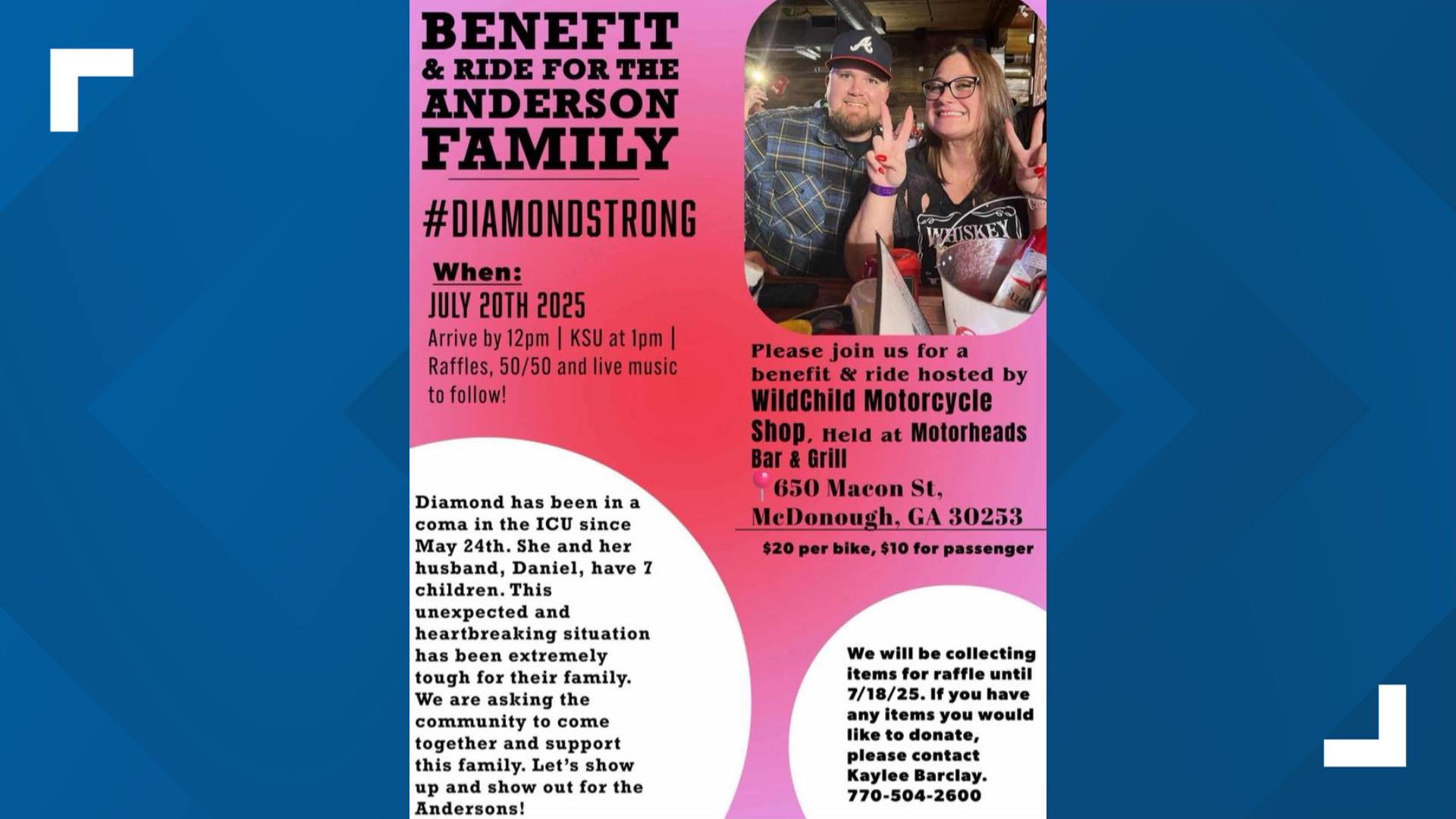 Mother of 7, Diamond Anderson, in ICU after asthma attack led to ...