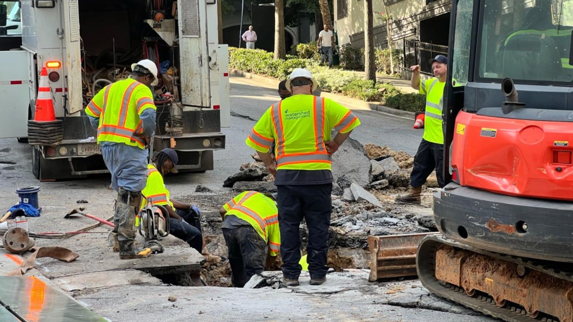Water restored after flooding busy road in Buckhead | 11alive.com