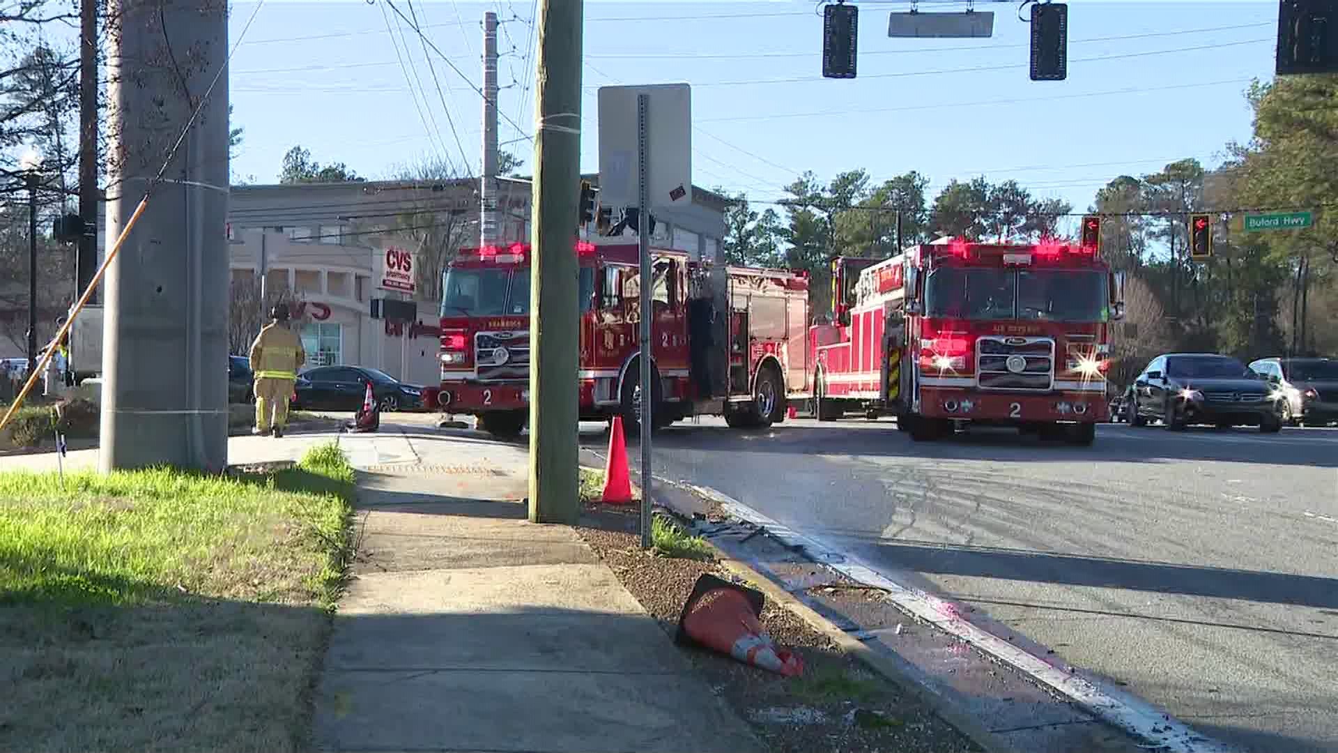 Car fire at Brookhaven Chevron gas station is suspected arson | 11alive.com