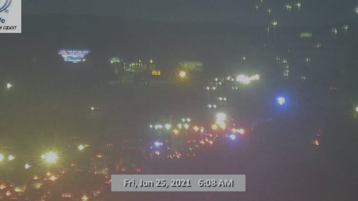 Atlanta traffic GA 400 North backup after wreck | 11alive.com