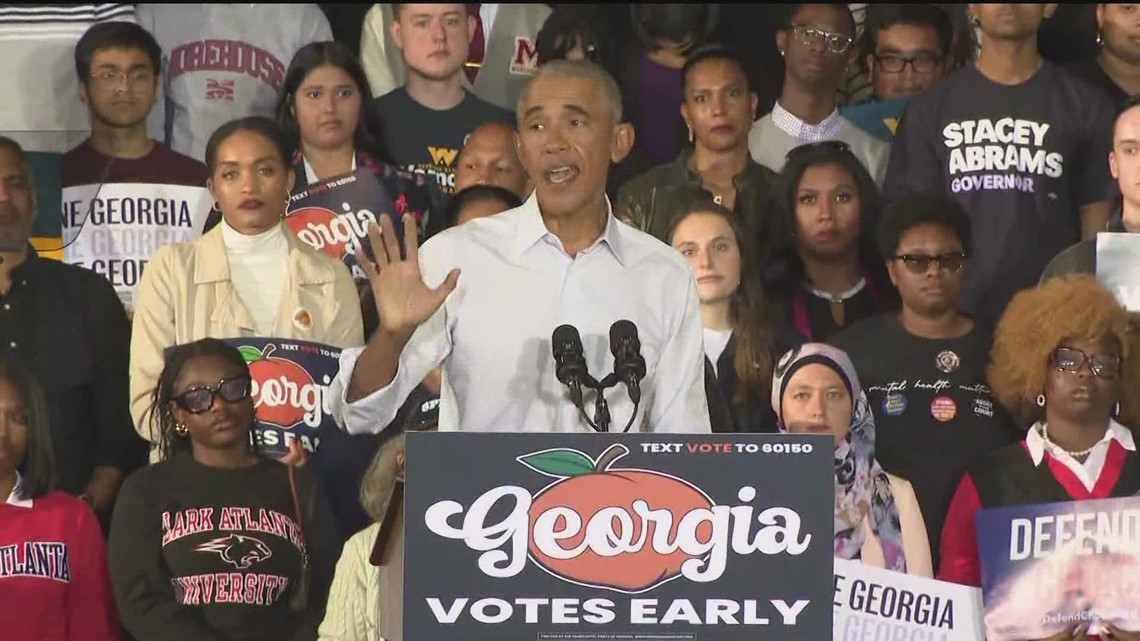 Obama urges voters to show up at ATL campaign event for Democrats ...