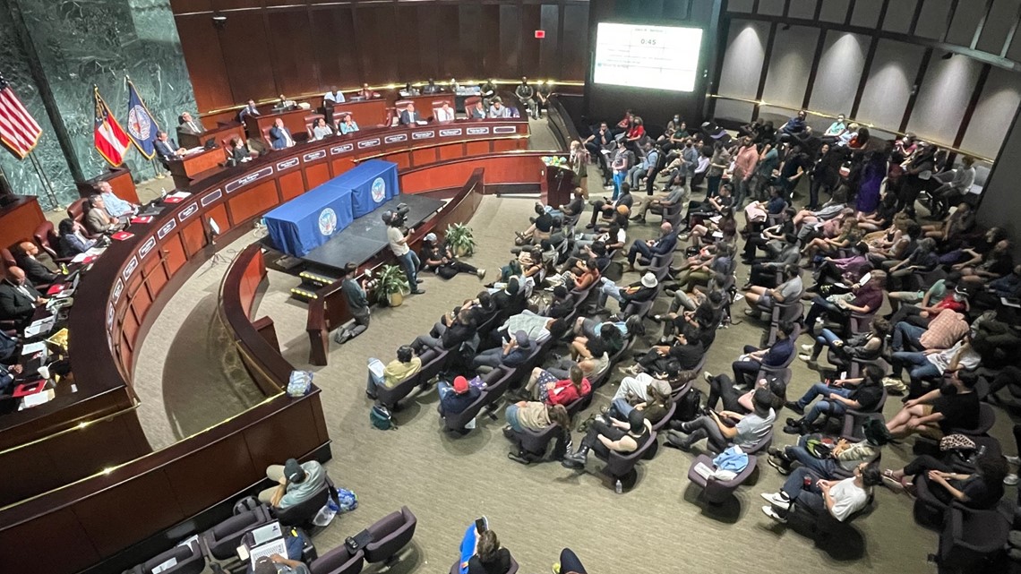 Atlanta City Council meeting Cop City funding vote. | 11alive.com