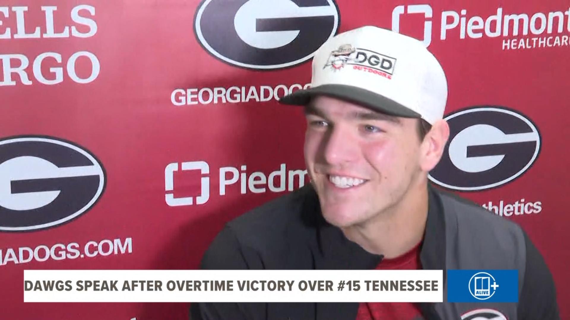 Gunner Stockton, Georgia players hyped up after win vs. Tennessee ...