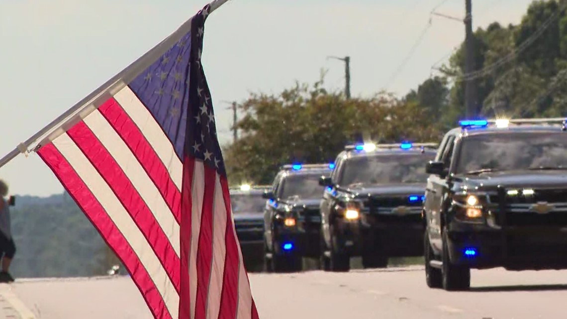 Cobb Deputy Marshall Ervin funeral | Wife's letter read | 11alive.com