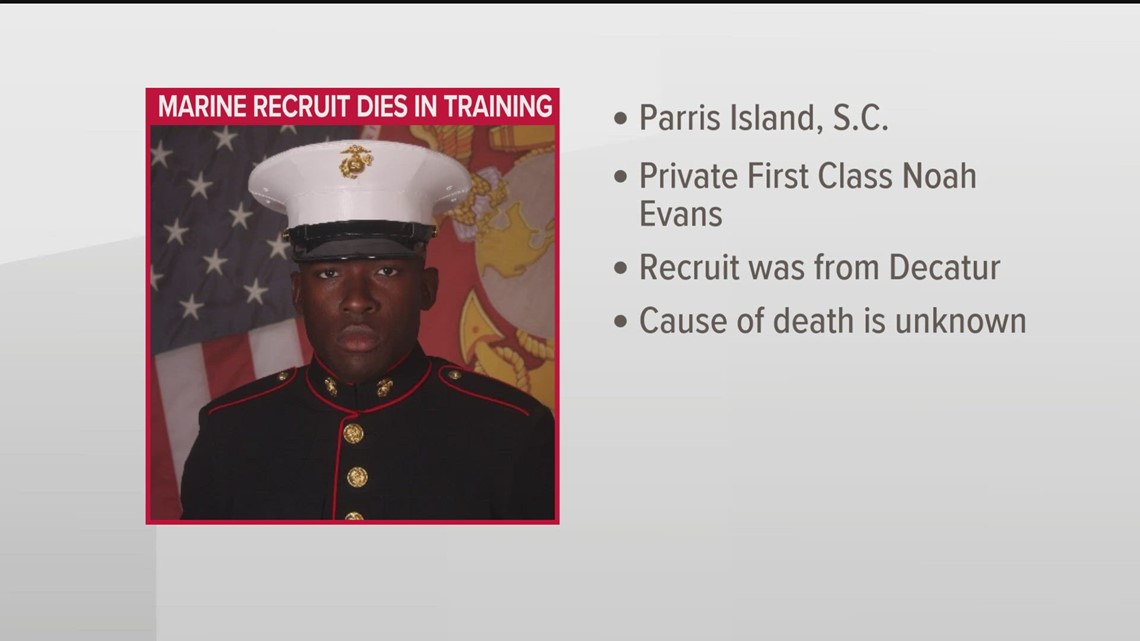 Marine recruit Noah Evans from Decatur dies at South Carolina base ...