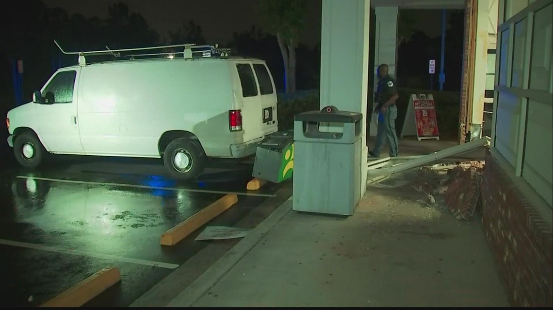 Van crashes into CVS, tries to take ATM | 11alive.com
