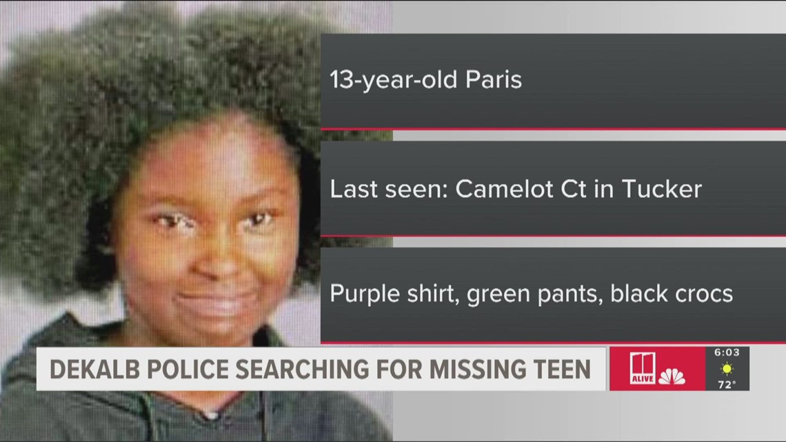 Missing in Georgia | Police search for 13-year-old from Tucker ...