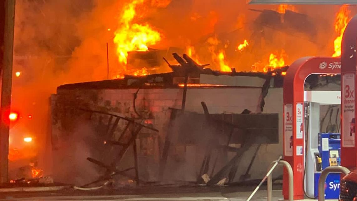 Fire on MLK Jr. Drive in Atlanta near Texaco gas station | 11alive.com