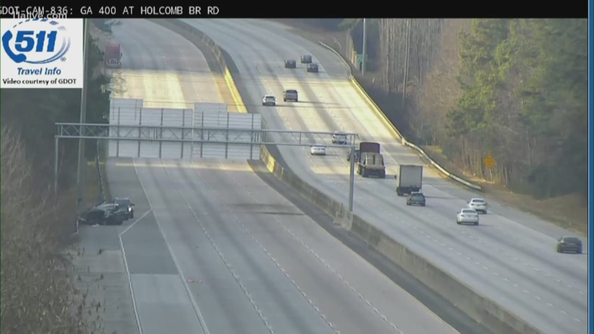 Major traffic accident shuts down Georgia 400 for hours | 11alive.com