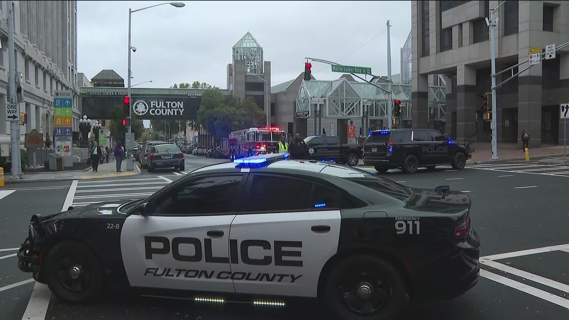 Fulton County Government Center closes after small outside fire causes ...