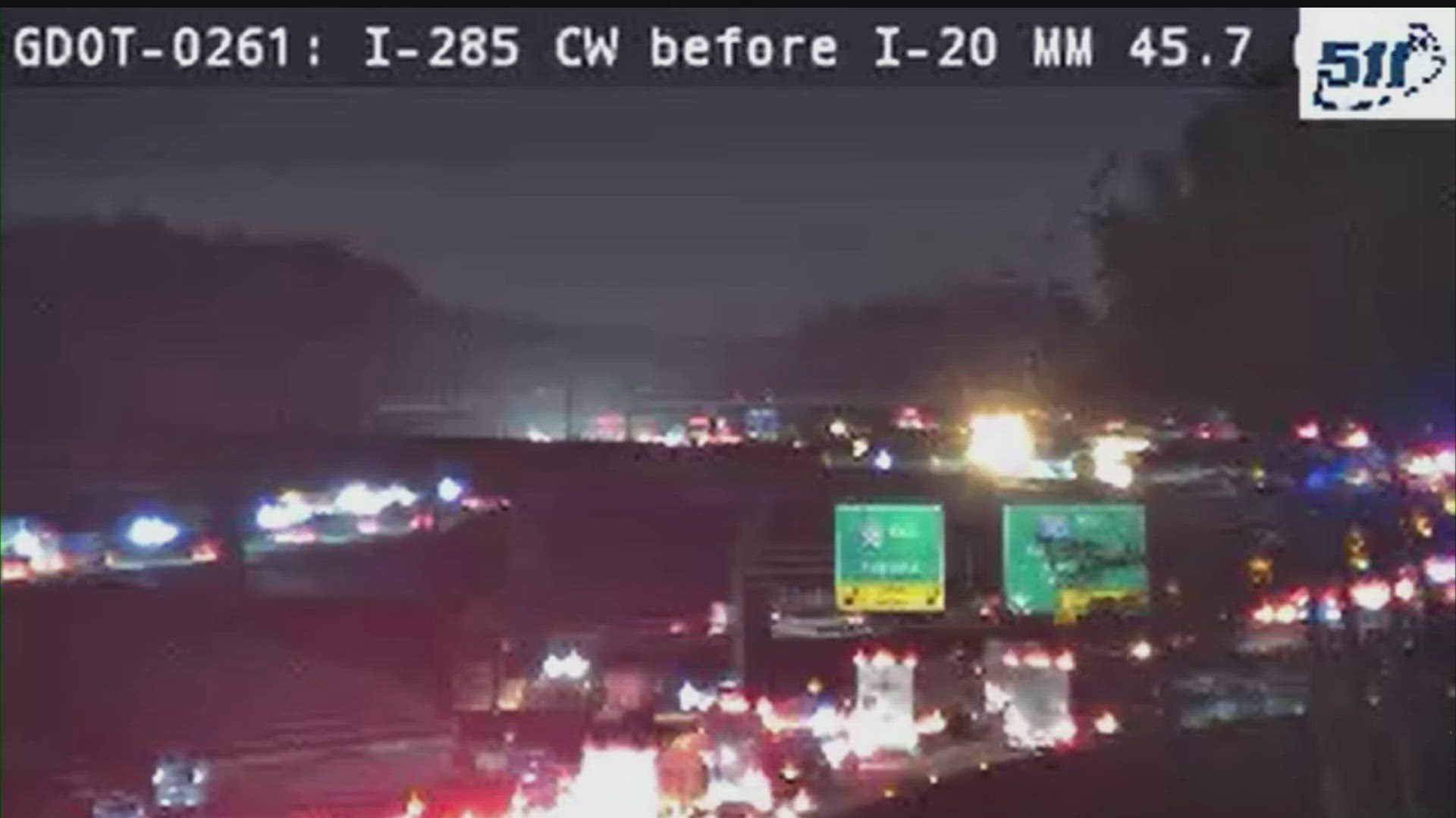 Atlanta traffic now I 285 to I 20 ramp closed by crash | 11alive.com