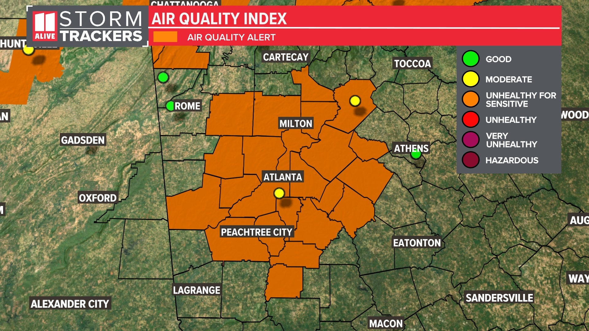 Wildfire smoke in Georgia | Sunrise and sunset | 11alive.com