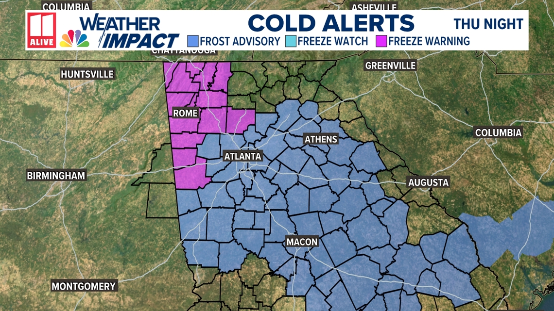 Another cold night ahead with freeze warnings, frost advisories for ...