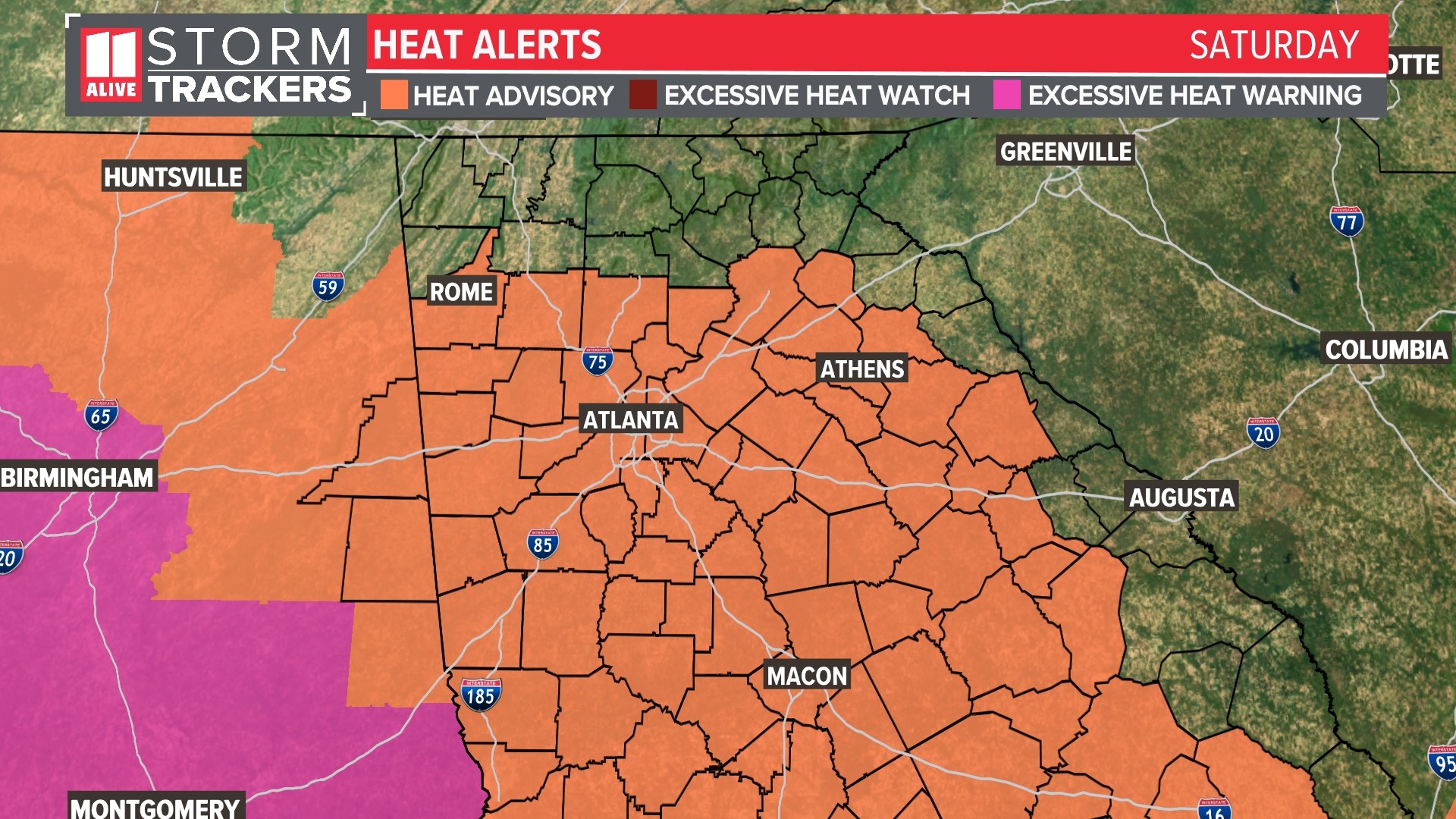 100°+ Feels-Like Temperatures in Atlanta Area, north Georgia | 11alive.com