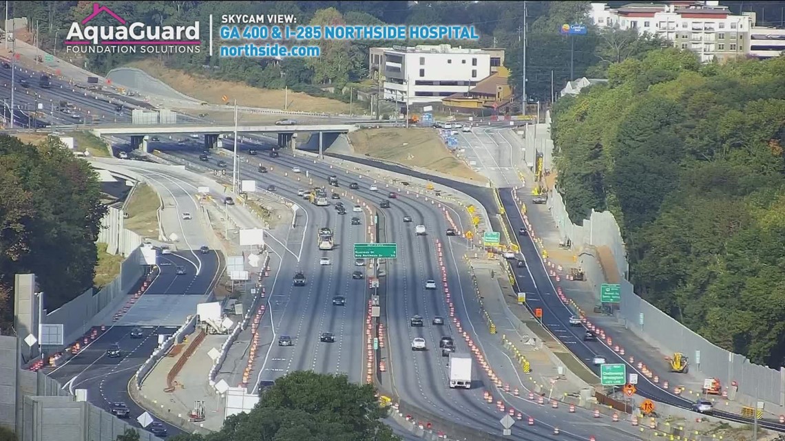I-285 Atlanta traffic | Lanes to close for months at 400 interchange ...