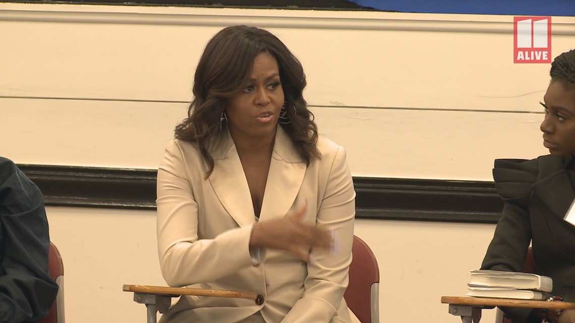 Michelle Obama sits down with Spelman College students ahead of ...