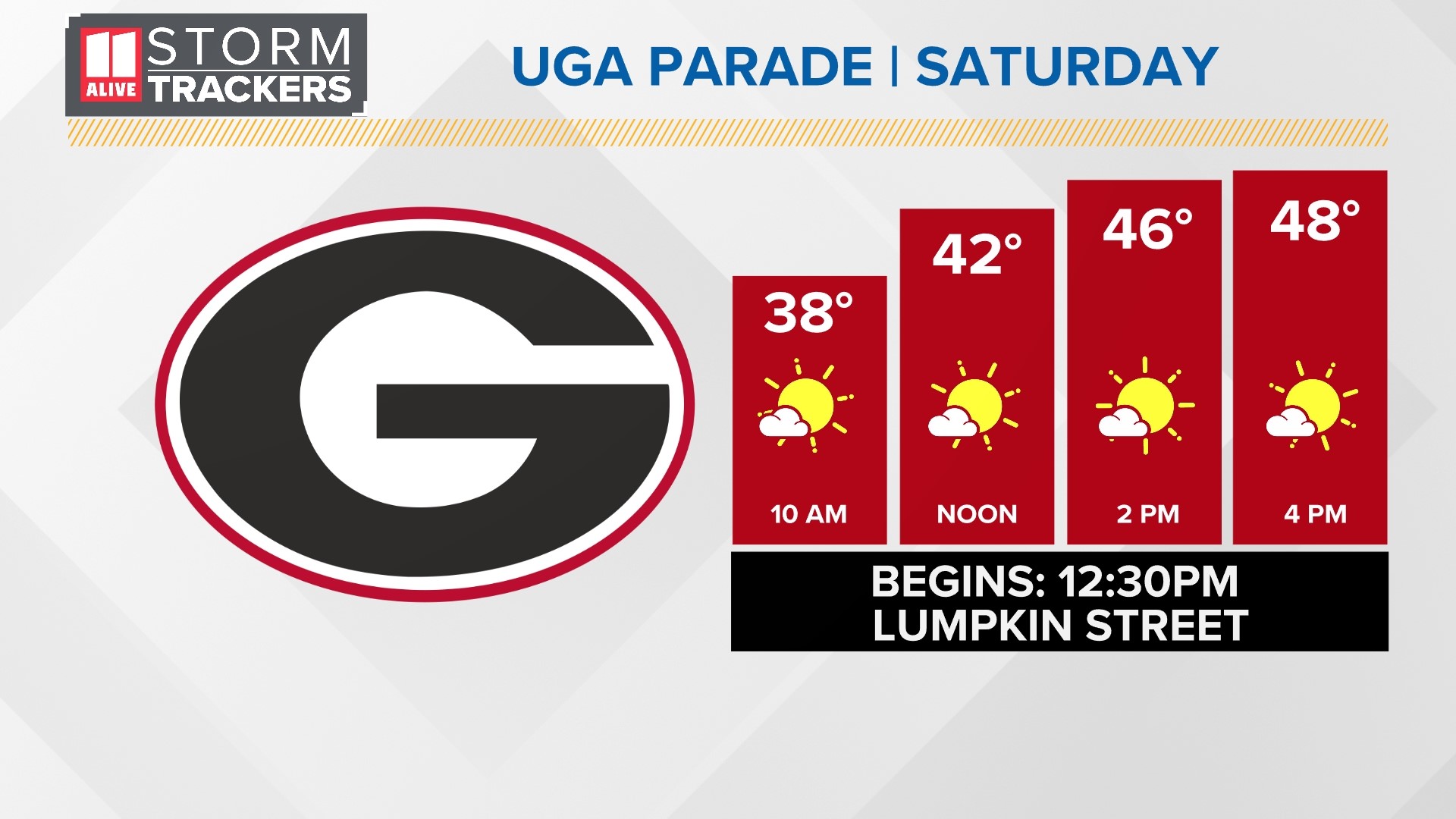 UGA parade live stream route parking time in Athens | 11alive.com