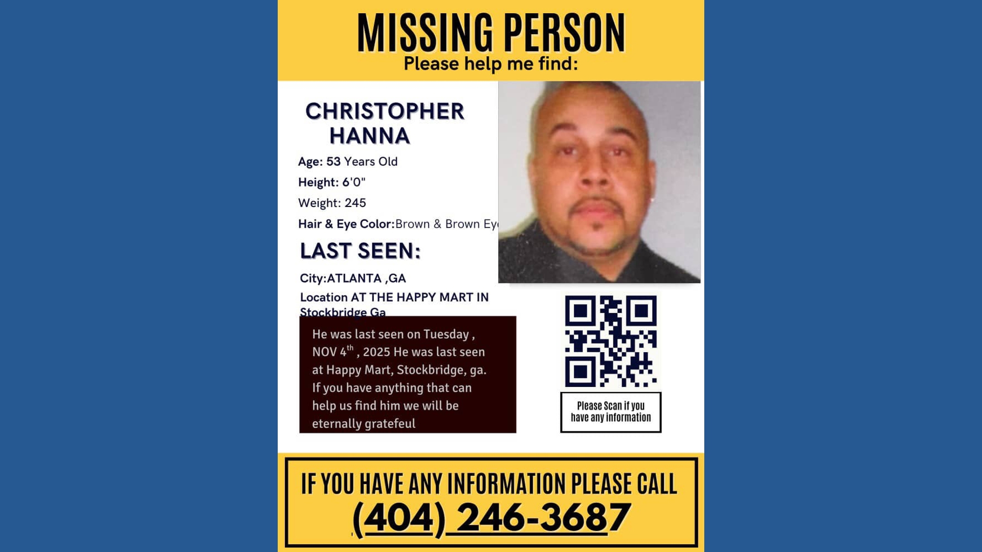 53-year-old Christopher Hanna missing | 11alive.com