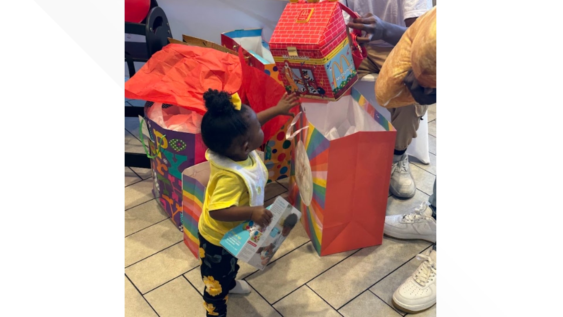 Atlanta baby born McDonald's restroom birthday party college fund ...