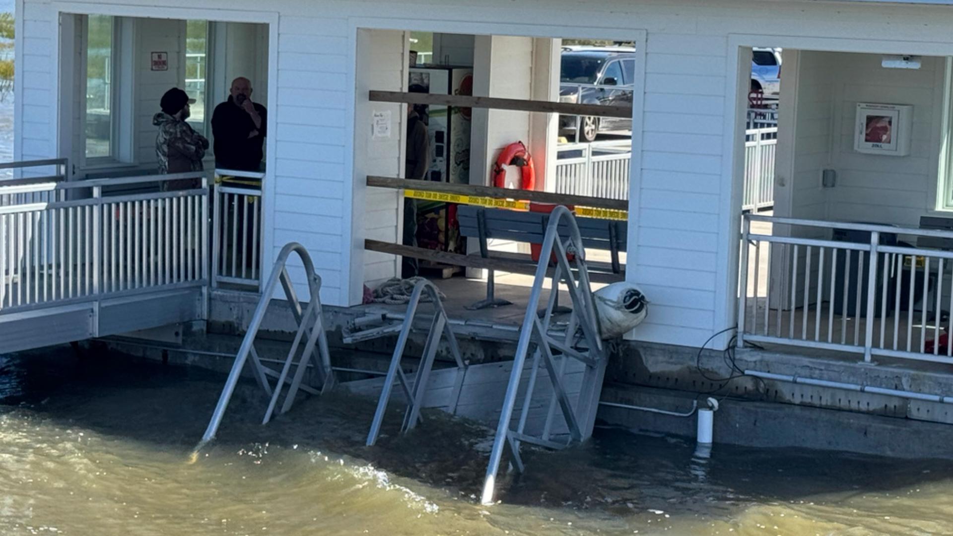New video Gangway Collapse Sapelo Island | 11alive.com