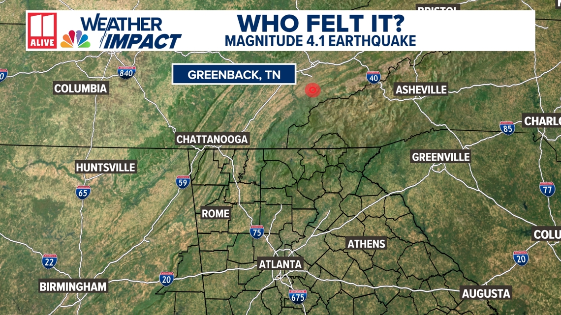 4.1 earthquake felt across metro Atlanta Saturday morning | 11alive.com