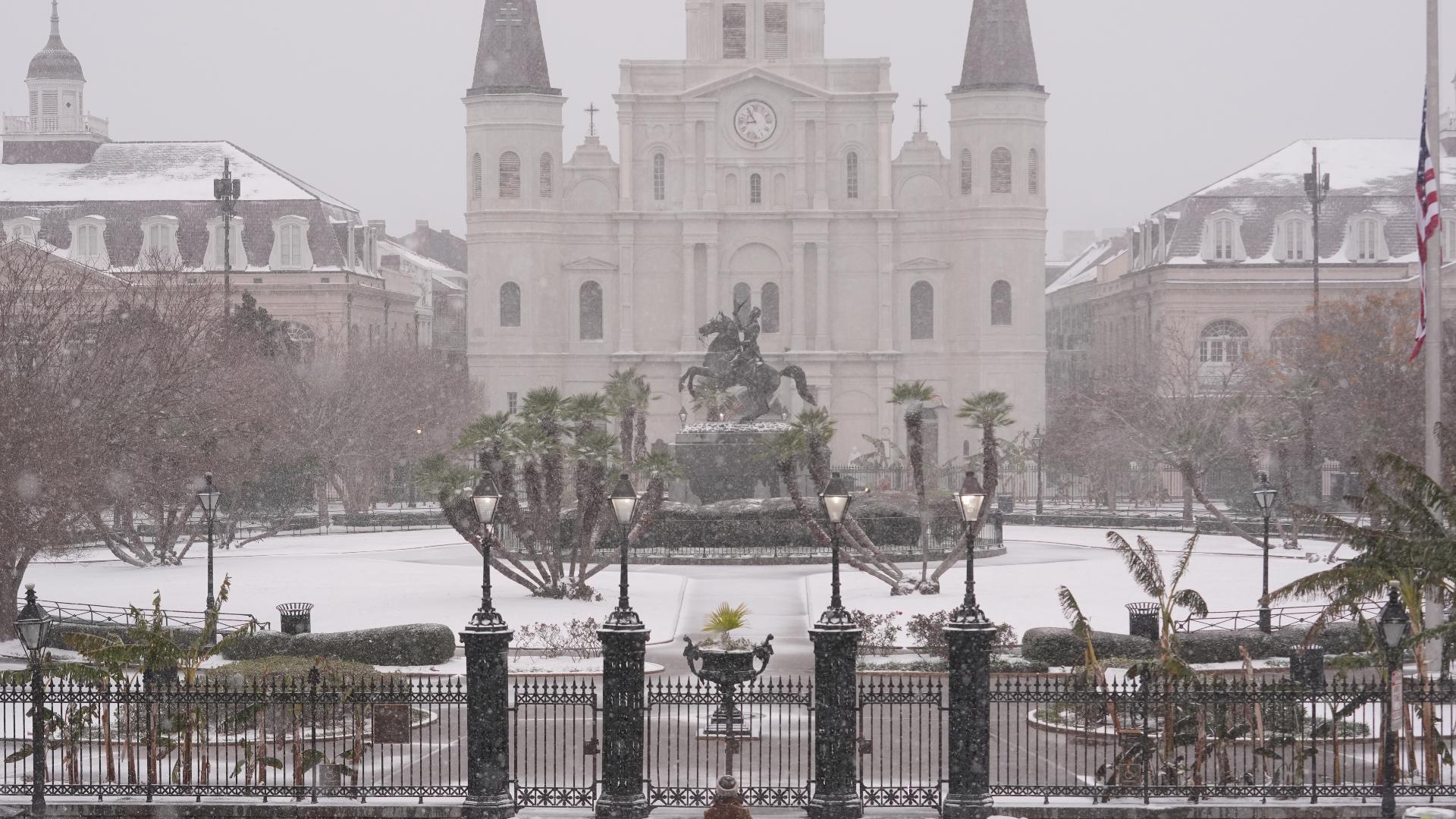 Snow photos: Tybee Island, Georgia, New Orleans and Pensacola, Florida ...
