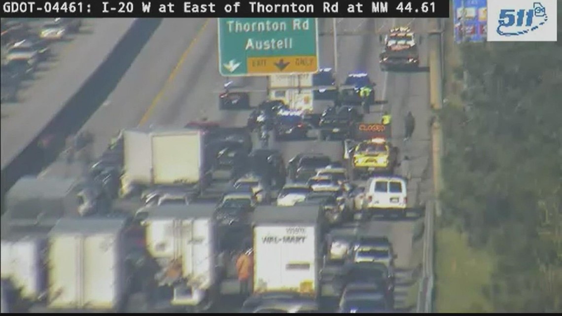 Car crashes into stalled tractor-trailer on I-20, driver killed ...