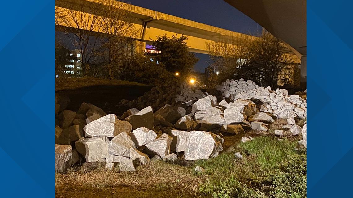 Rocks under bridges in downtown Atlanta where homeless sleep | 11alive.com