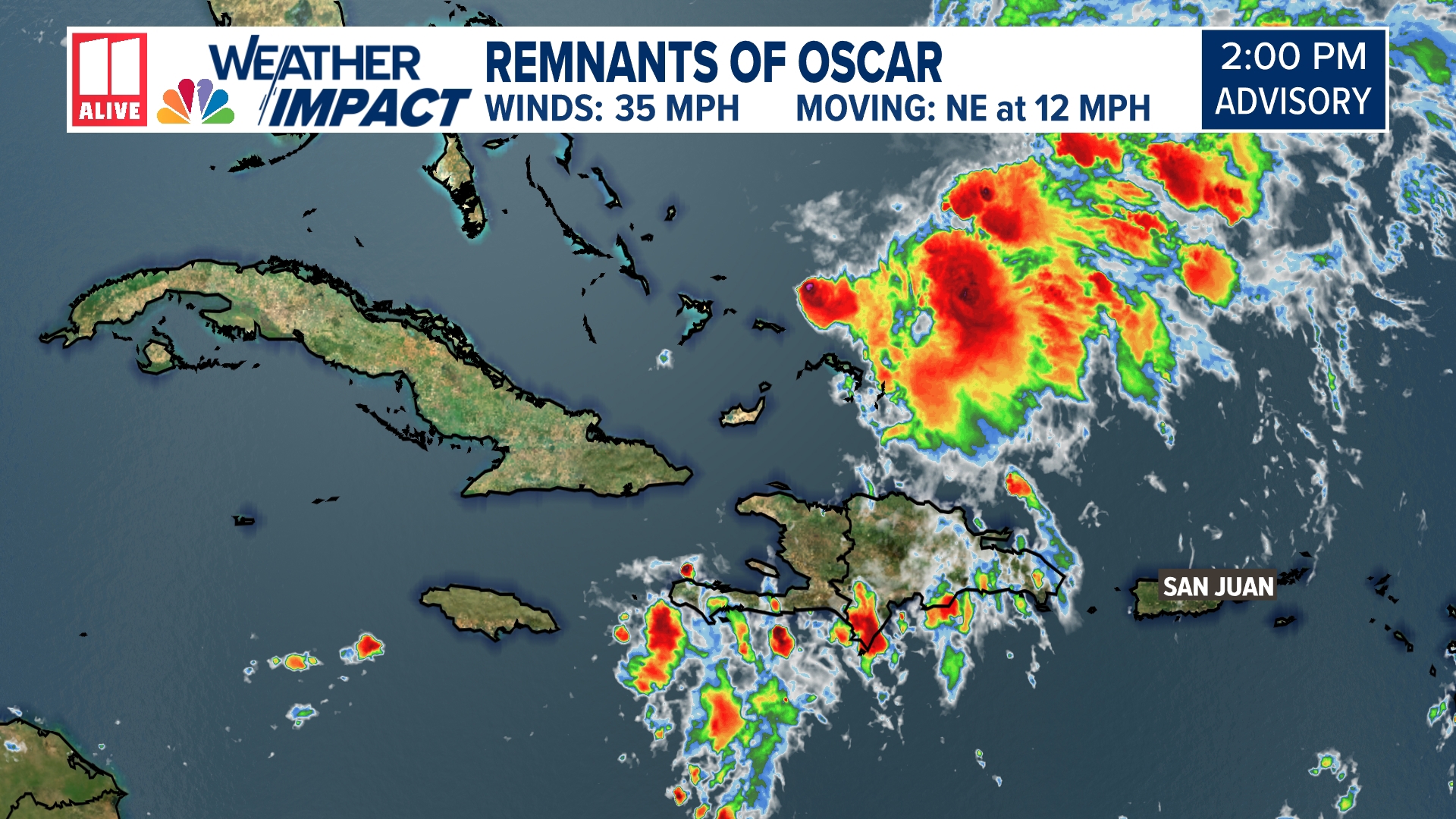 Tropical Storm Oscar forms | Look at forecast | 11alive.com