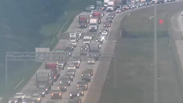 Car fire closes lanes on I-675 South | 11alive.com