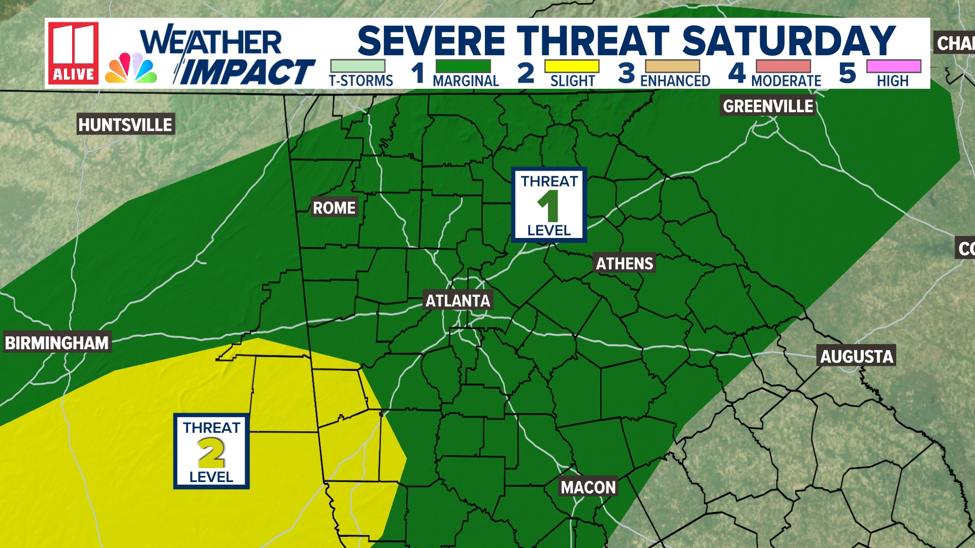 WEATHER IMPACT ALERT | Heavy rain, low severe threat through Saturday ...