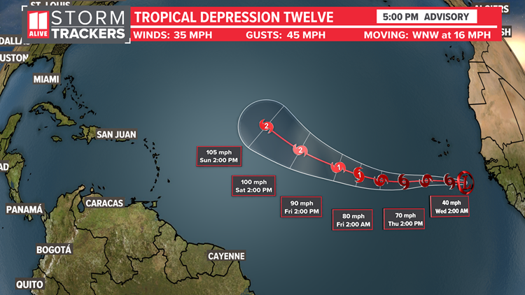 Tropical storm Ida's track | 11alive.com