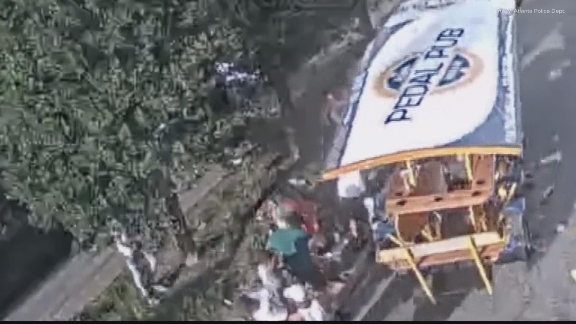 Video Bystanders Spring Into Action After Rollover Midtown Pedal Pub