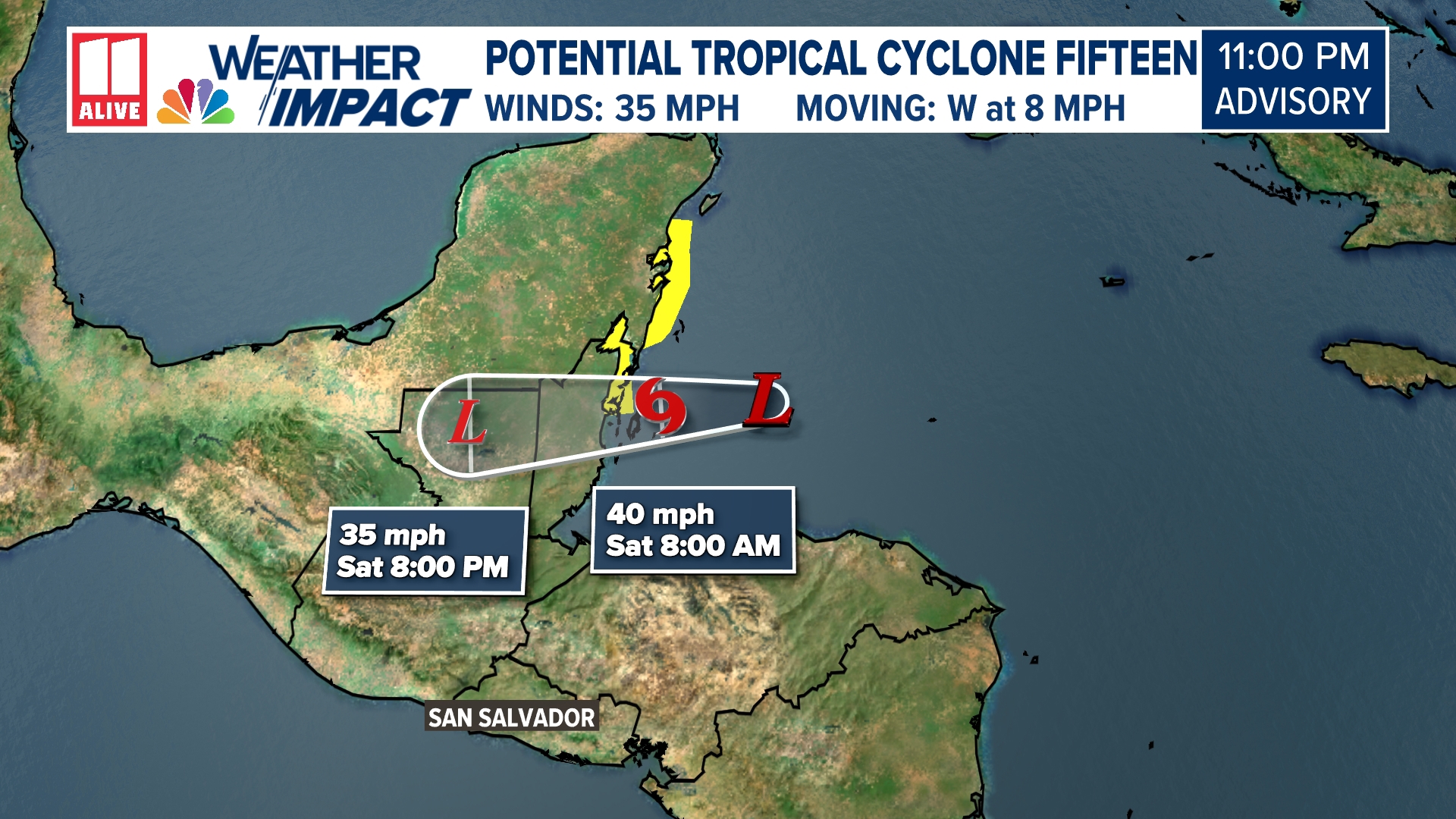 Potential Tropical Cyclone 15 Track: could it become Nadine? | 11alive.com
