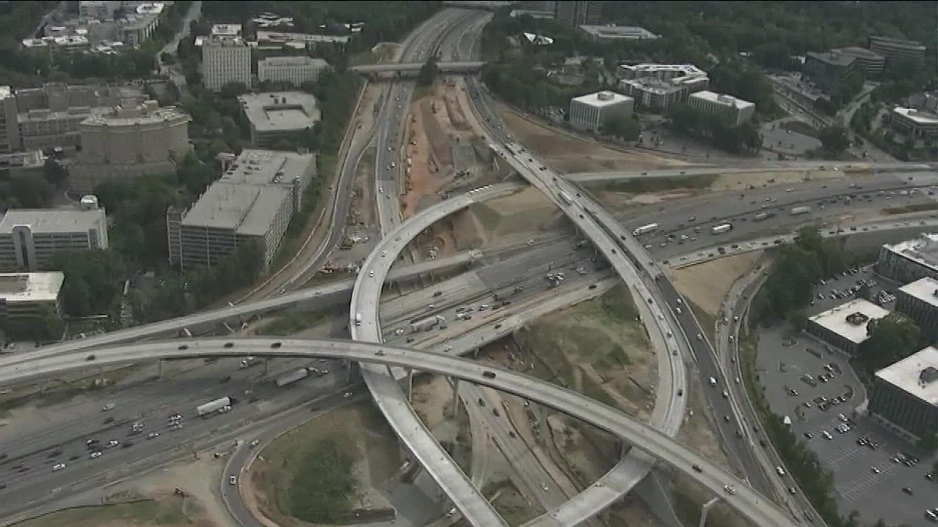 Lane closures, major changes to begin Oct. 8 at 285/400 interchange in 8 month project | 11alive.com