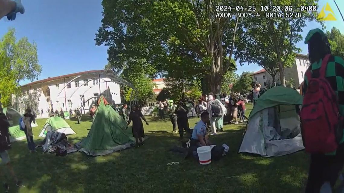 Emory protests body camera Pt. 1: Video shows police clear out ...