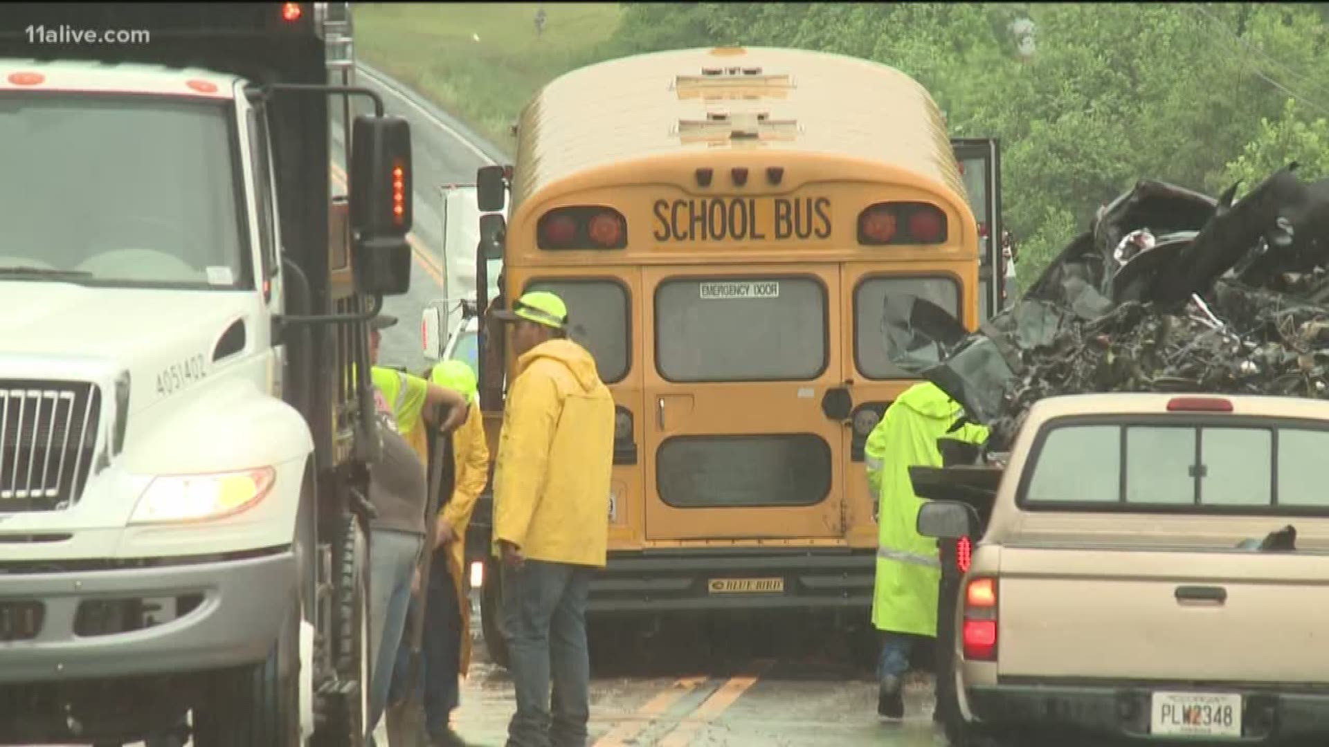 Driver of Mustang involved in fatal head-on crash with Hall County bus ...